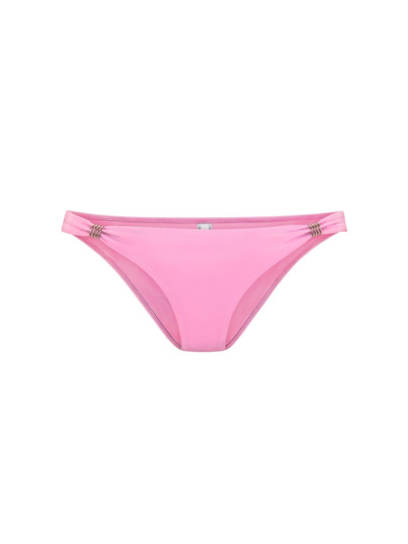 Pink-DIAMOND Bikini bottom with golden tone decoration